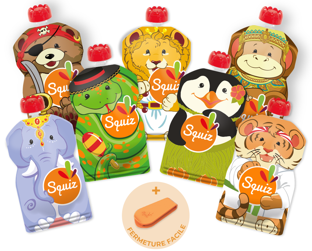 Gourdes compote réutilisables x7 - Carnaval | Ma Bonne Etoile